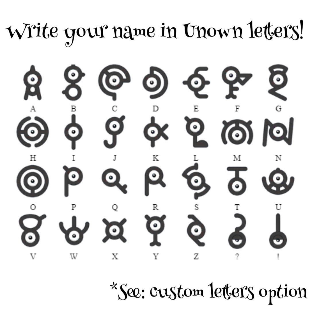 Unown ruins of Alph Pokemon Custom Planter - Etsy