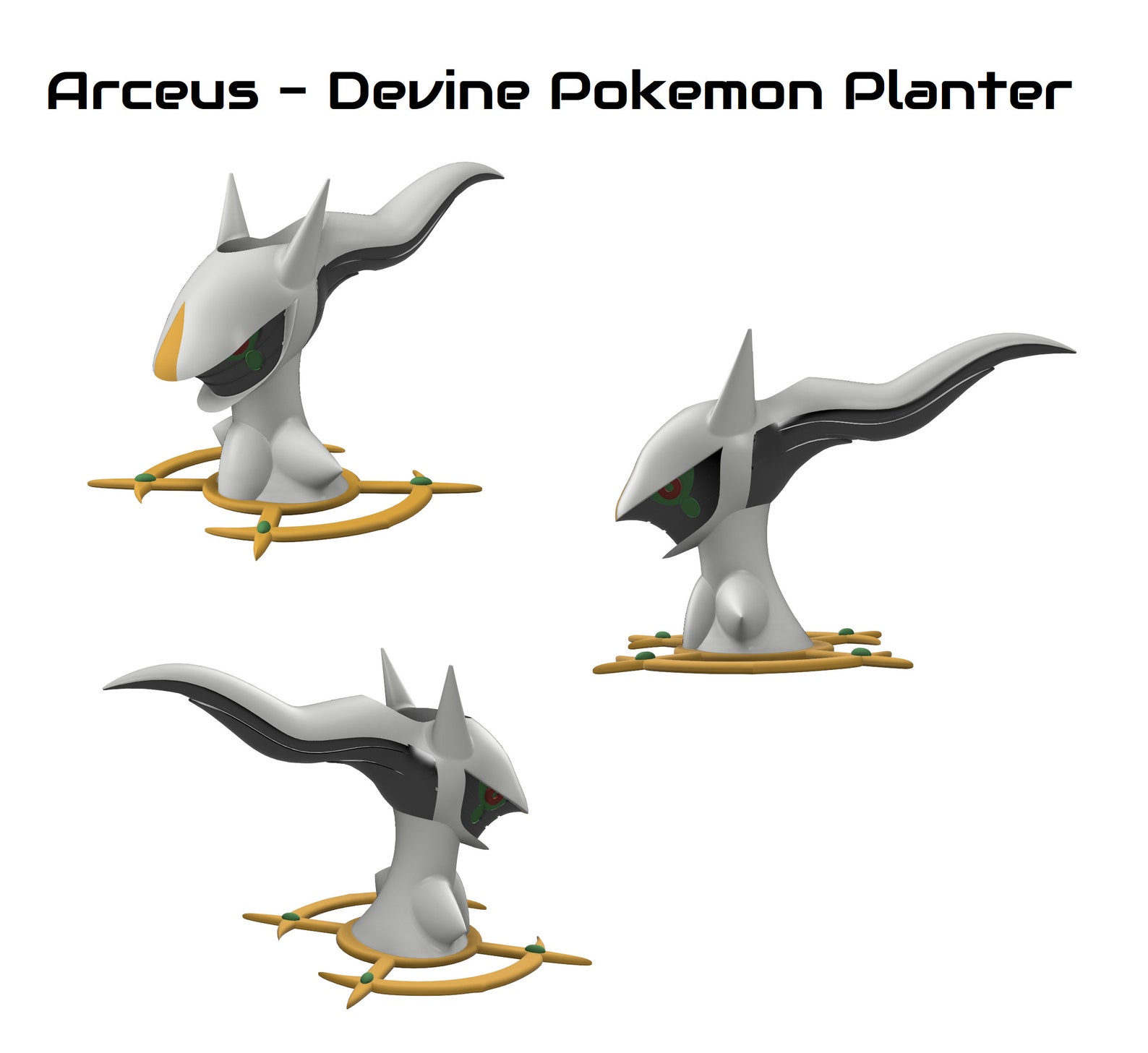 Arceus Divine Pokemon Planter Desk Organizer WORK IN | Etsy