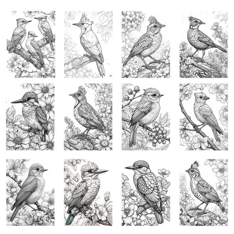58 Premium Birds Coloring Pages to Use or Resell Resellable Coloring ...