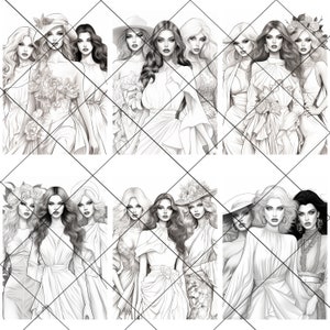 39 Coloring Pages of Female Models | to Use or Resell | Resellable ...