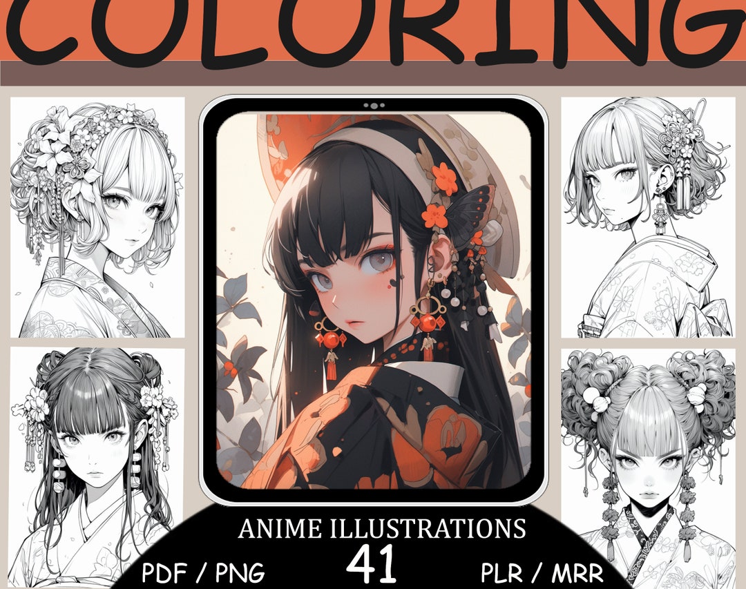 41 Anime Girls Portraits Coloring Pages | Manga Fan Artwork L Anime ...