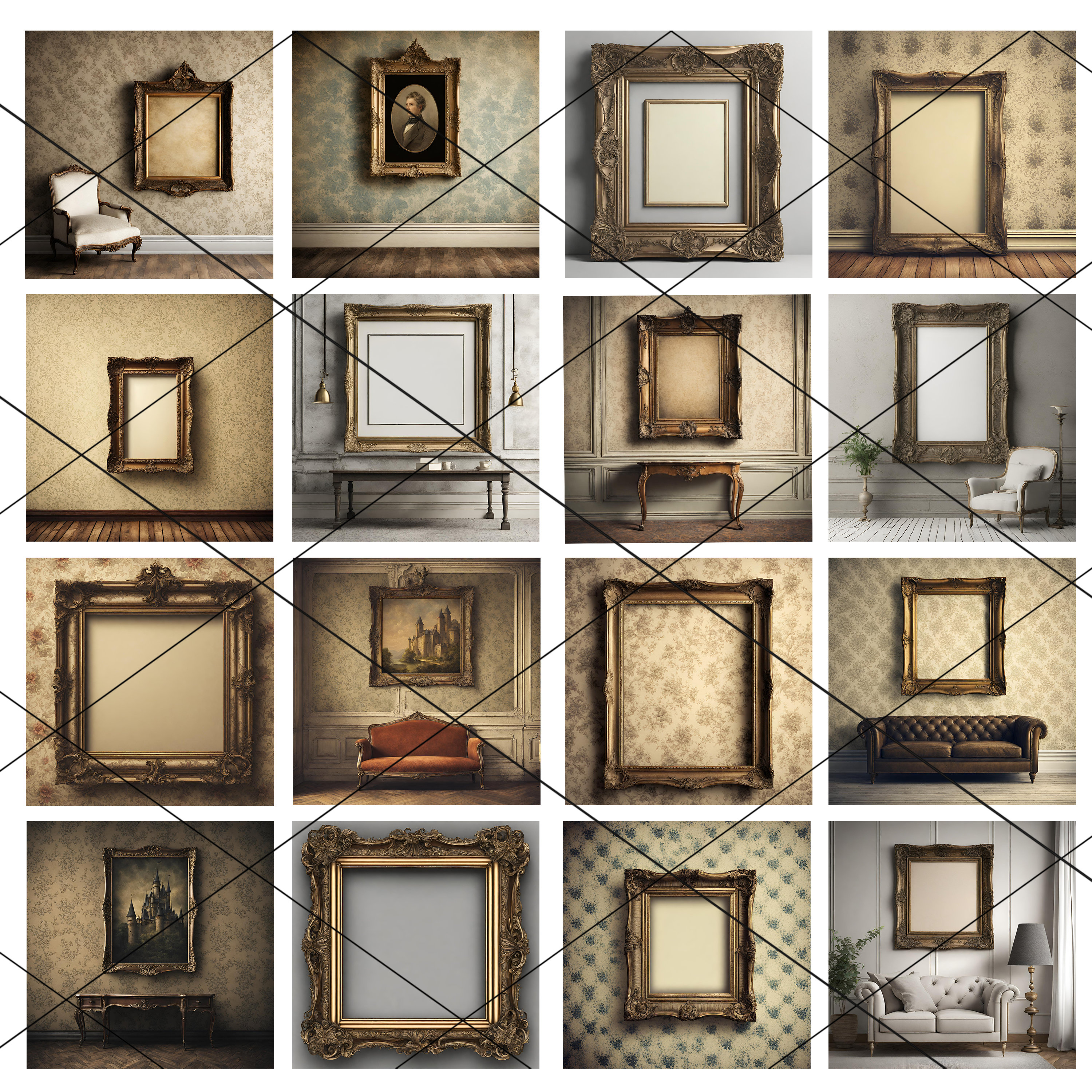 80 HQ Antique Frame Mockups | Rustic | Baroque | Art Frame Mockup I ...