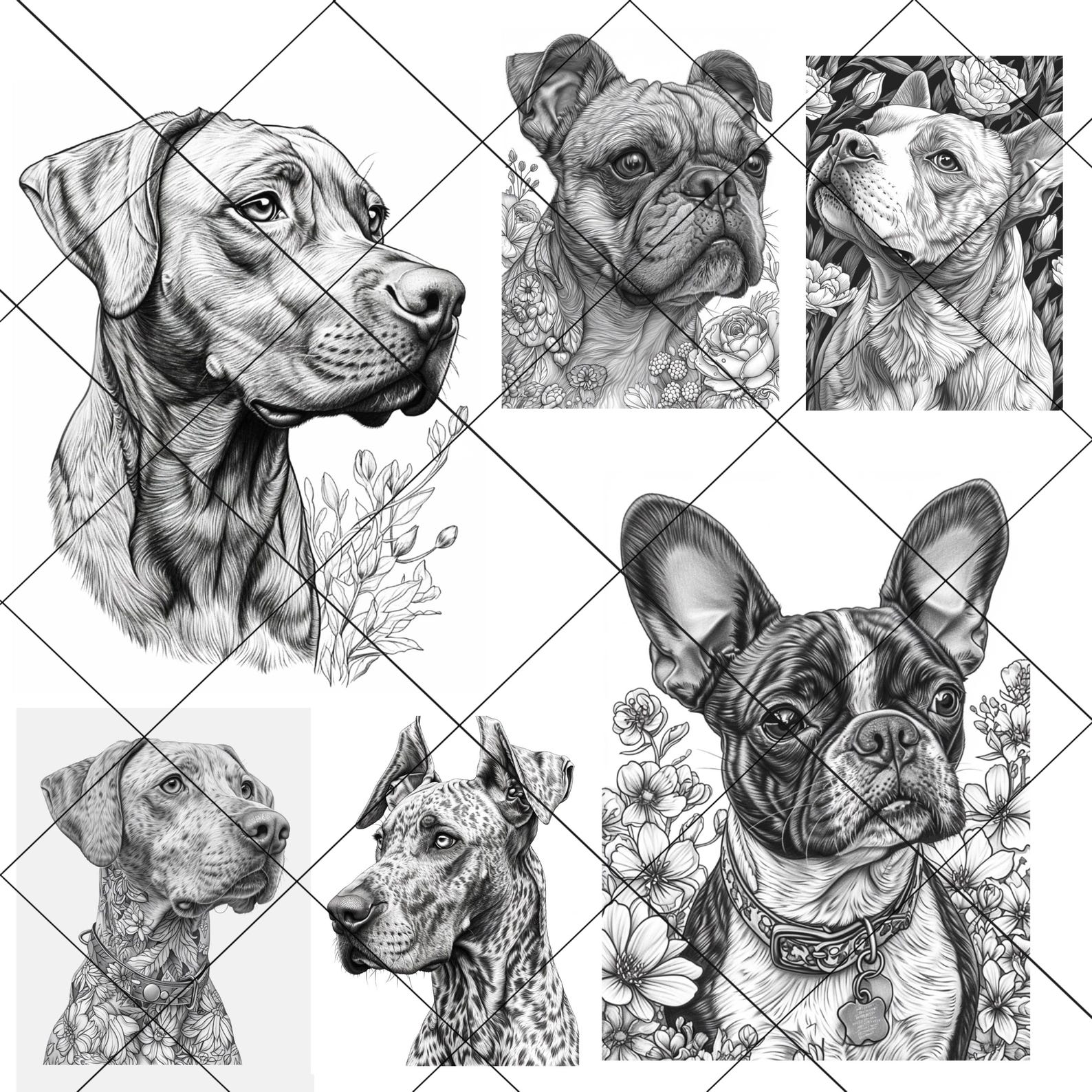 31 Dogs Coloring Pages, Canva Templates, PLR, Resell Rights - Etsy