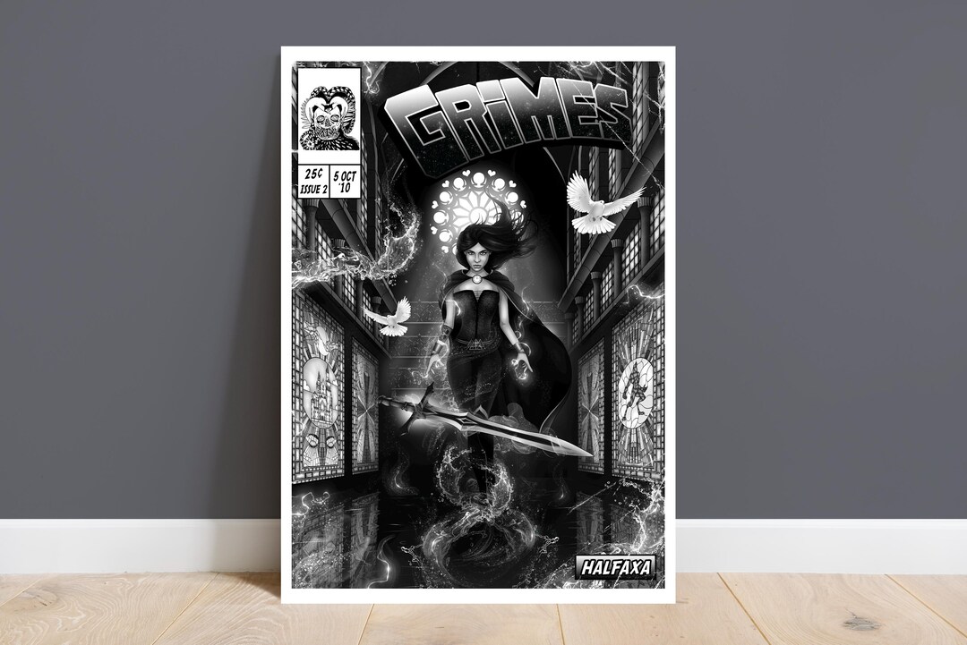 Grimes Print - Halfaxa Comic Cover Art - Etsy UK