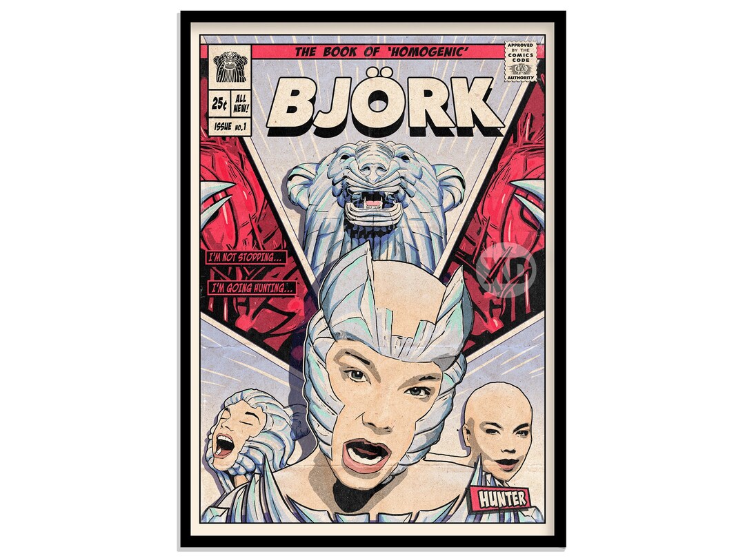 Bjork Hunter Vintage Comic Cover Art Print - Etsy UK