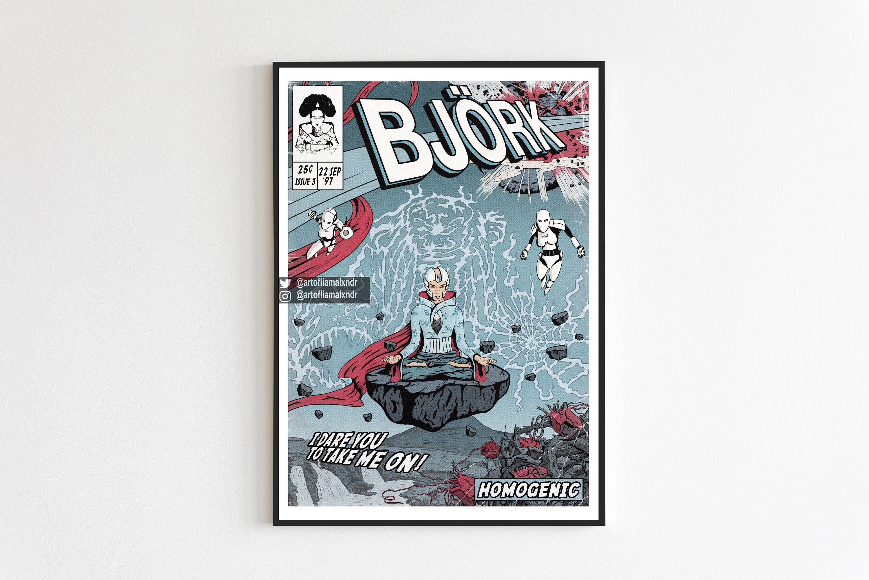 Björk Print Homogenic Comic Cover Art - Etsy