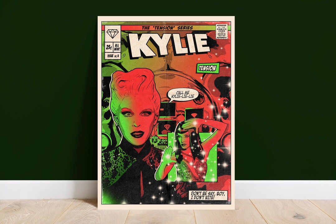 Kylie Minogue - Tension Vintage Comic Cover Art Print - Etsy Australia