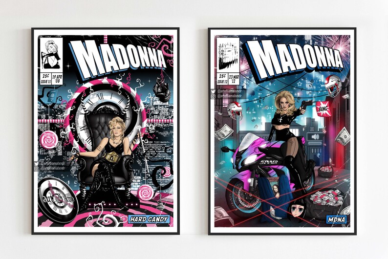 Madonna Collection 14 Prints Comic Book Cover Art - Etsy UK