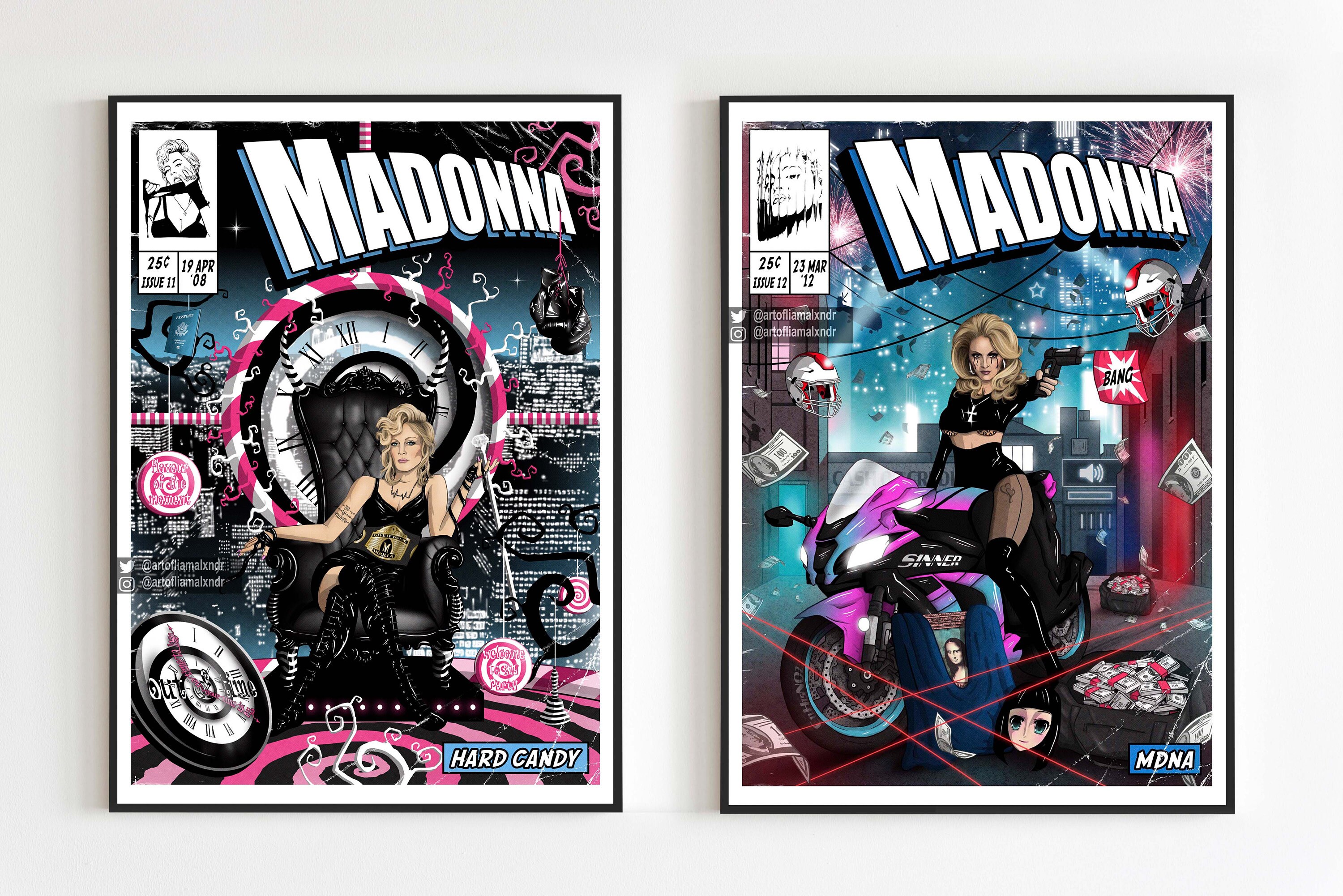 Madonna Collection 14 Prints Comic Book Cover Art - Etsy UK