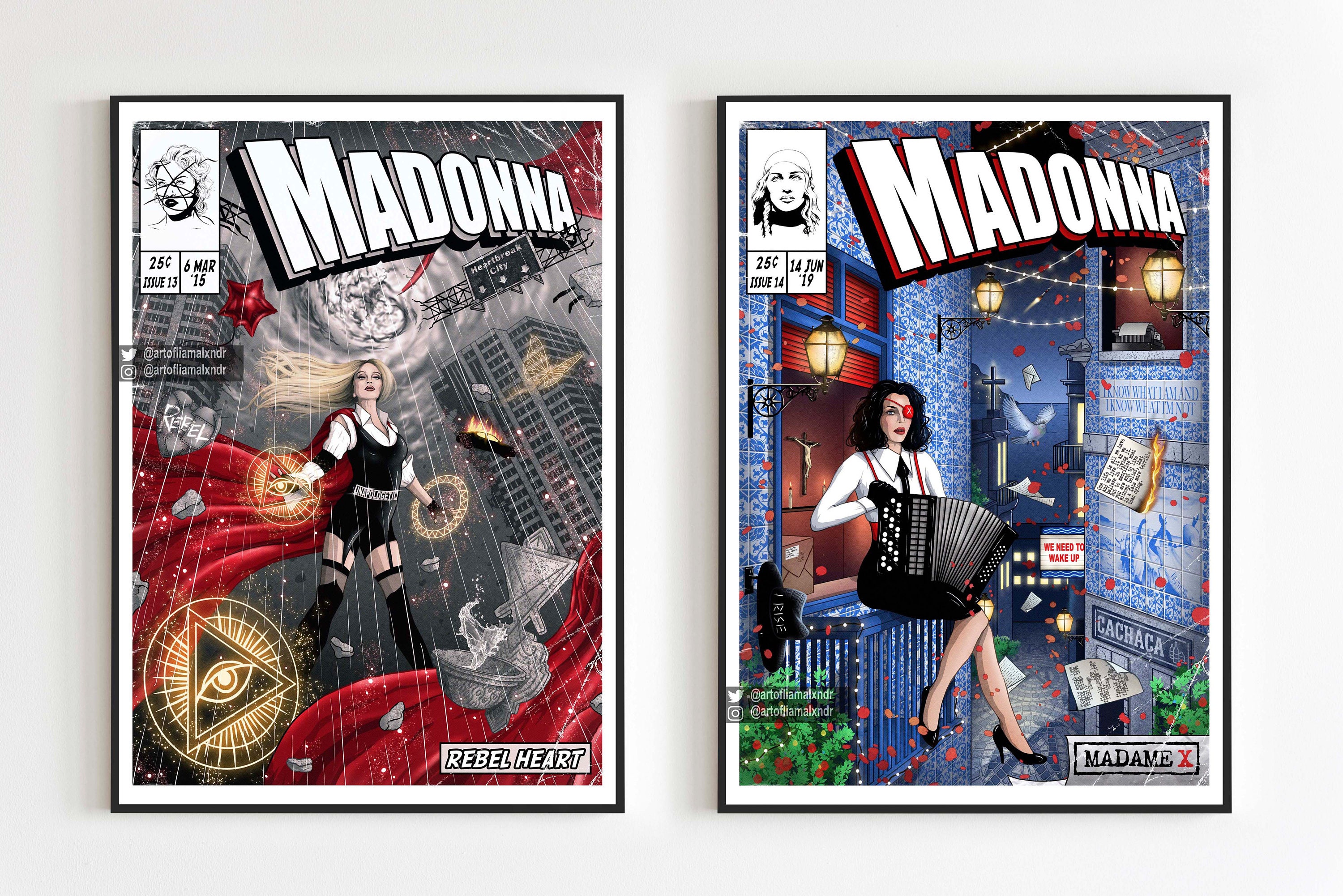 Madonna Collection 14 Prints Comic Book Cover Art - Etsy UK