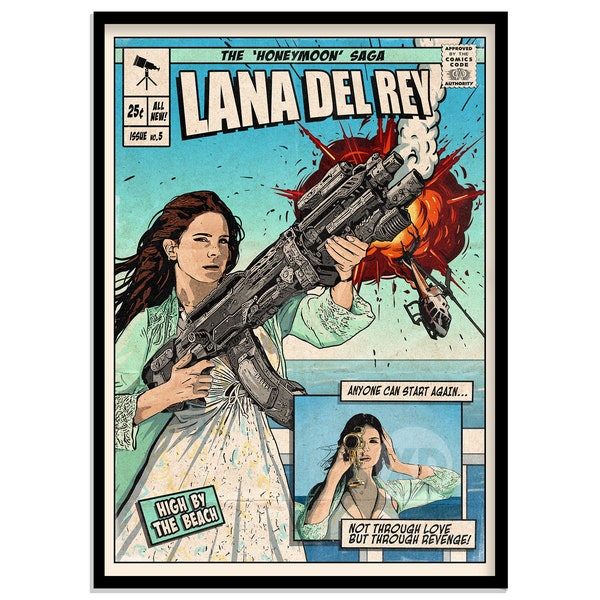 Lana Del Rey Poster Comic Art - Etsy