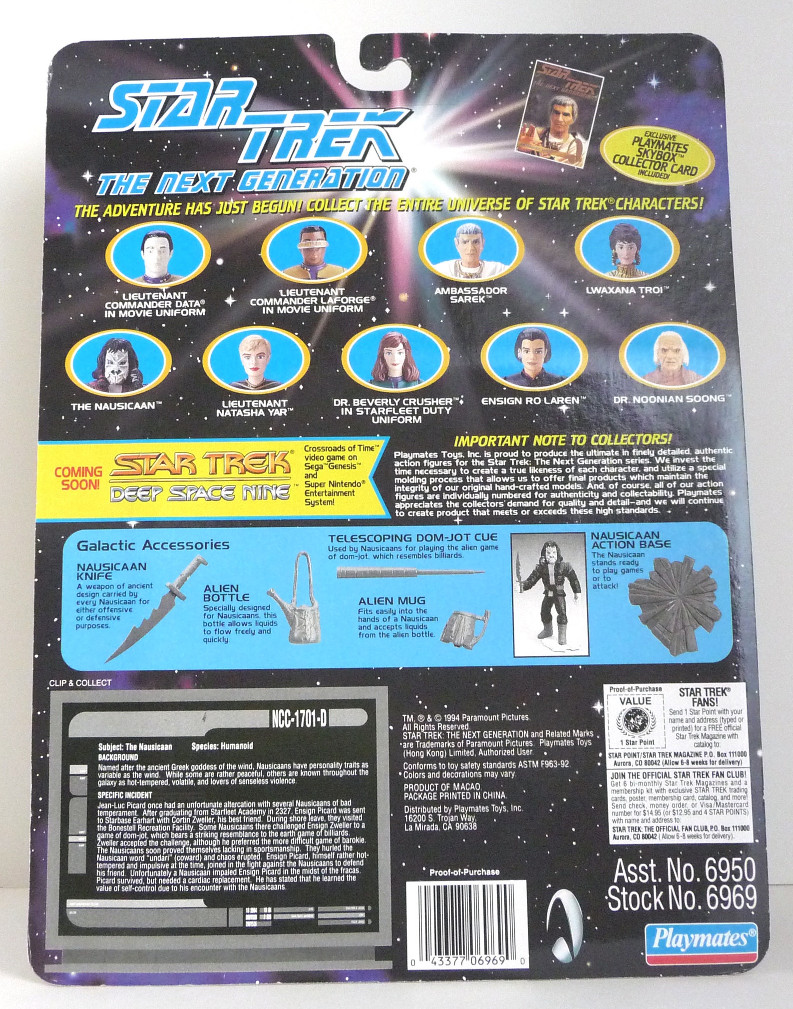 The Nausicaan Star Trek the Next Generation Action Figure 5” Playmates ...