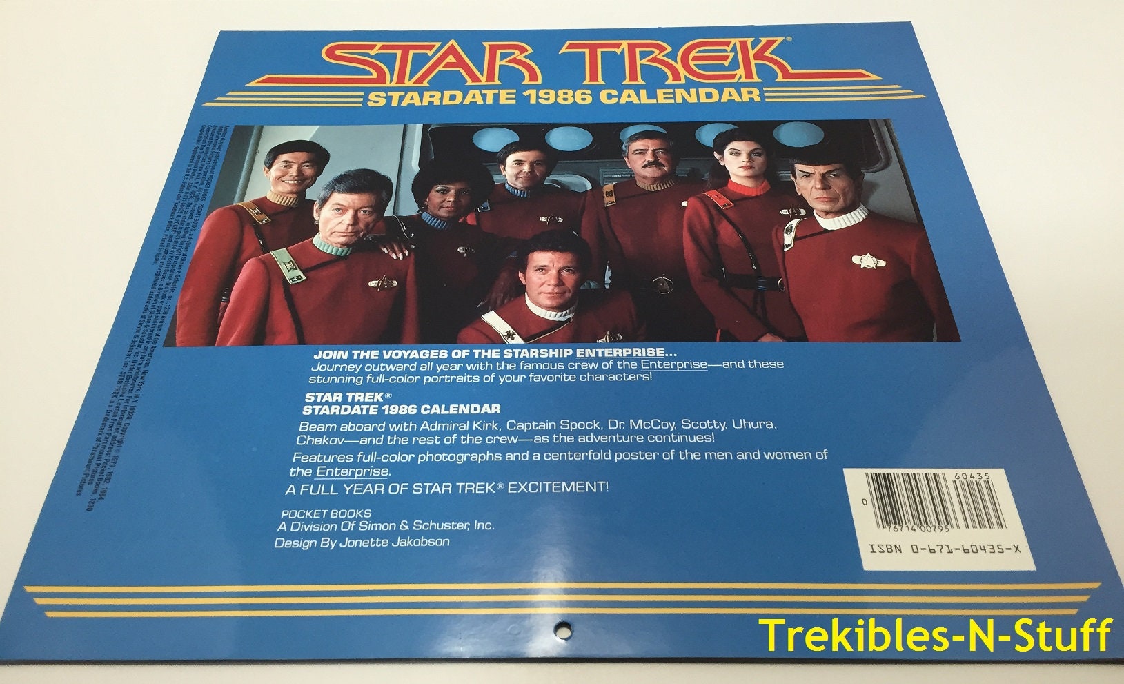 Star Trek 1986 STARDATE CALENDAR by Pocket Books - Etsy UK