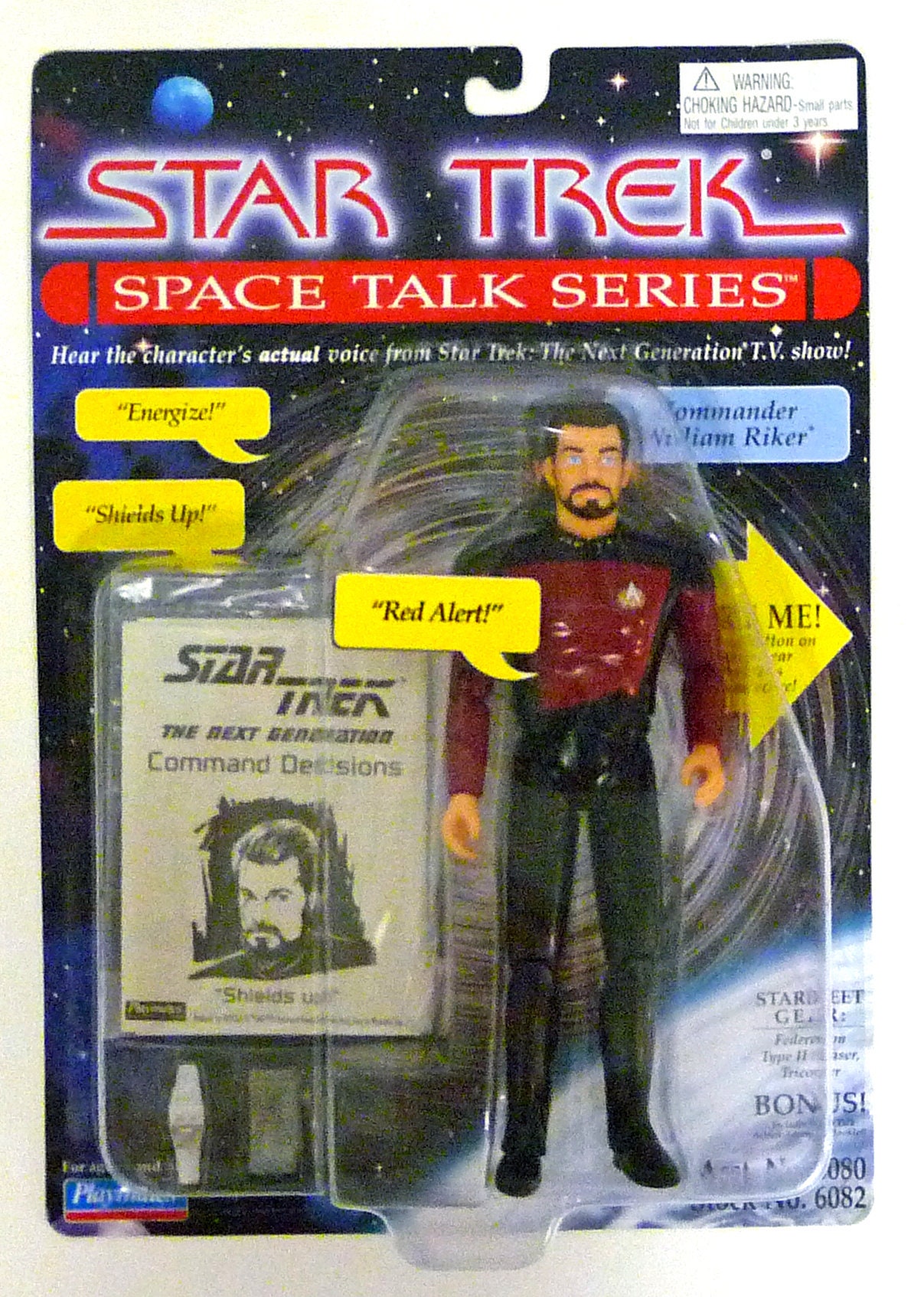 Star Trek the Next Generation SPACE TALK Action Figure SET by Playmates ...