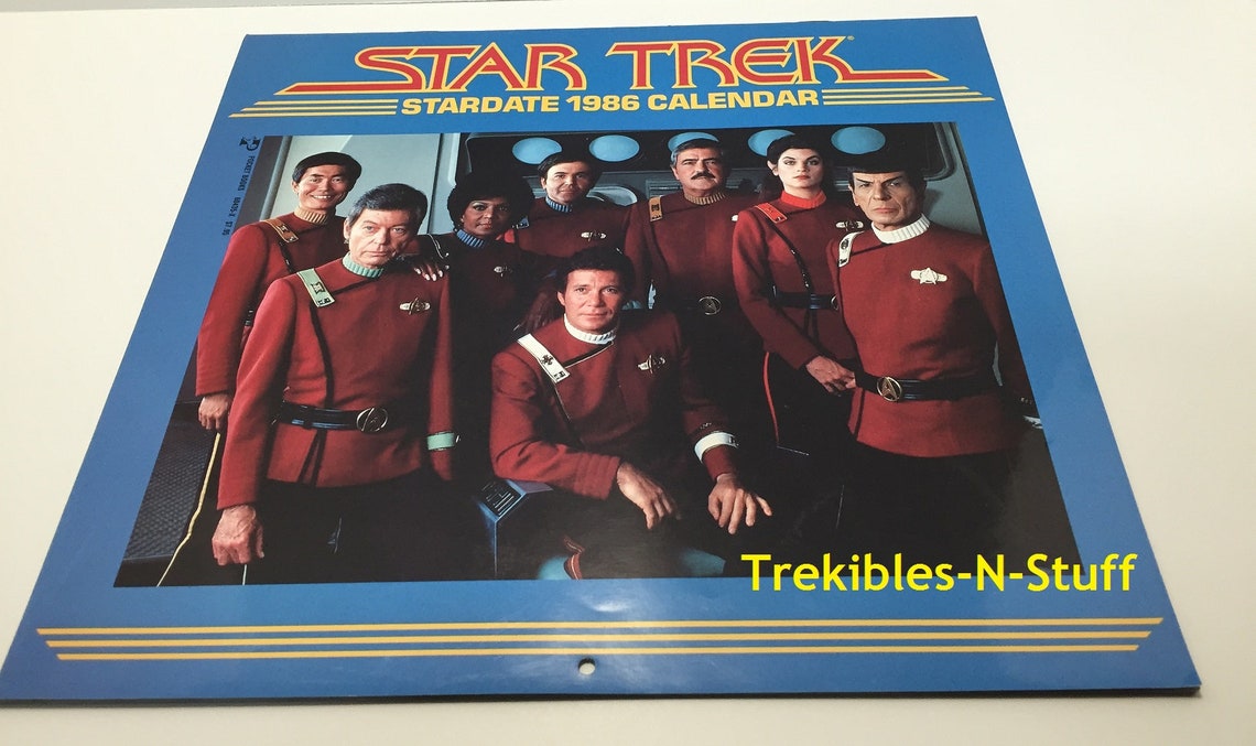 Star Trek 1986 STARDATE CALENDAR by Pocket Books - Etsy UK