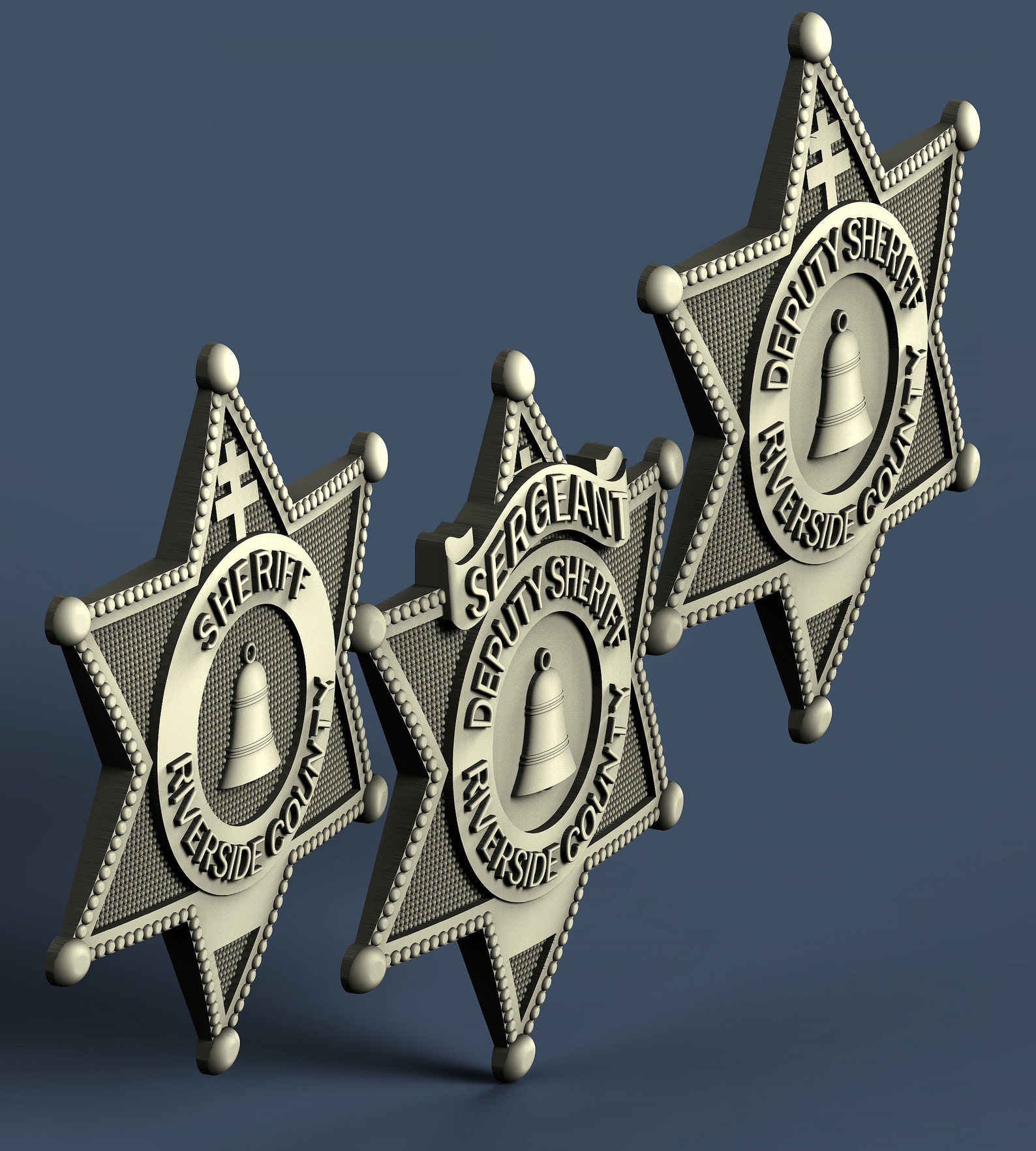 Sheriff Riverside County Police Cop Badge American Star | Etsy