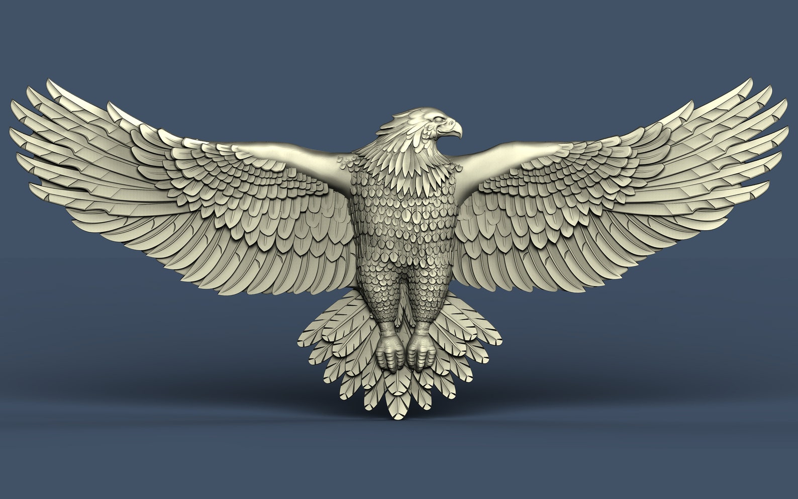 3D STL model for CNC American eagle and flag | Etsy