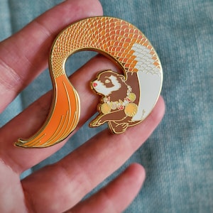 Mermaid Ferret Hard Enamel Pin - Etsy