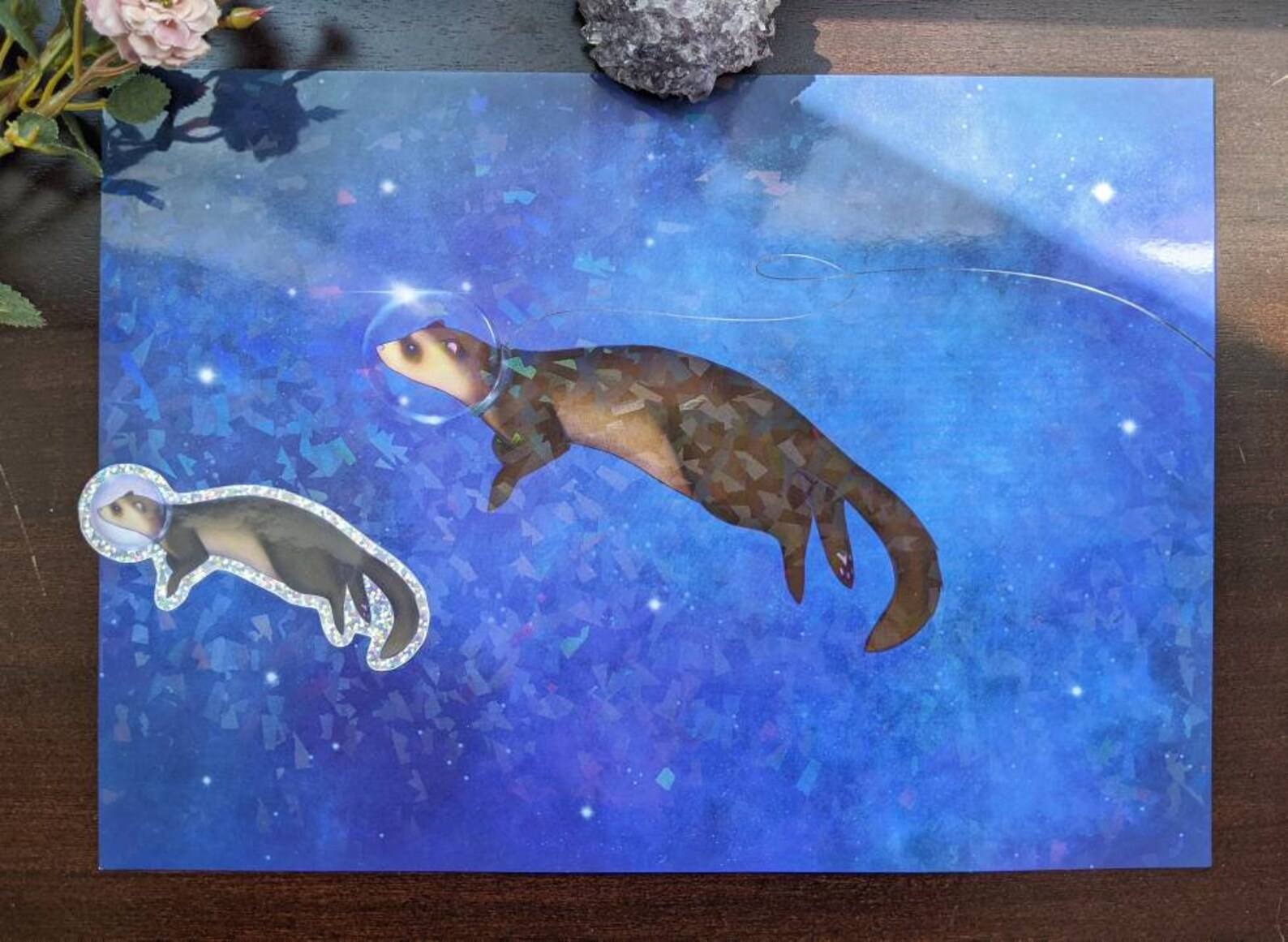 Sable Space Ferret Print - Etsy