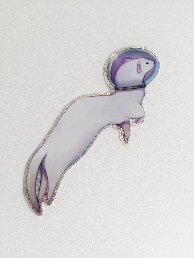 Space Ferret Sticker - Etsy
