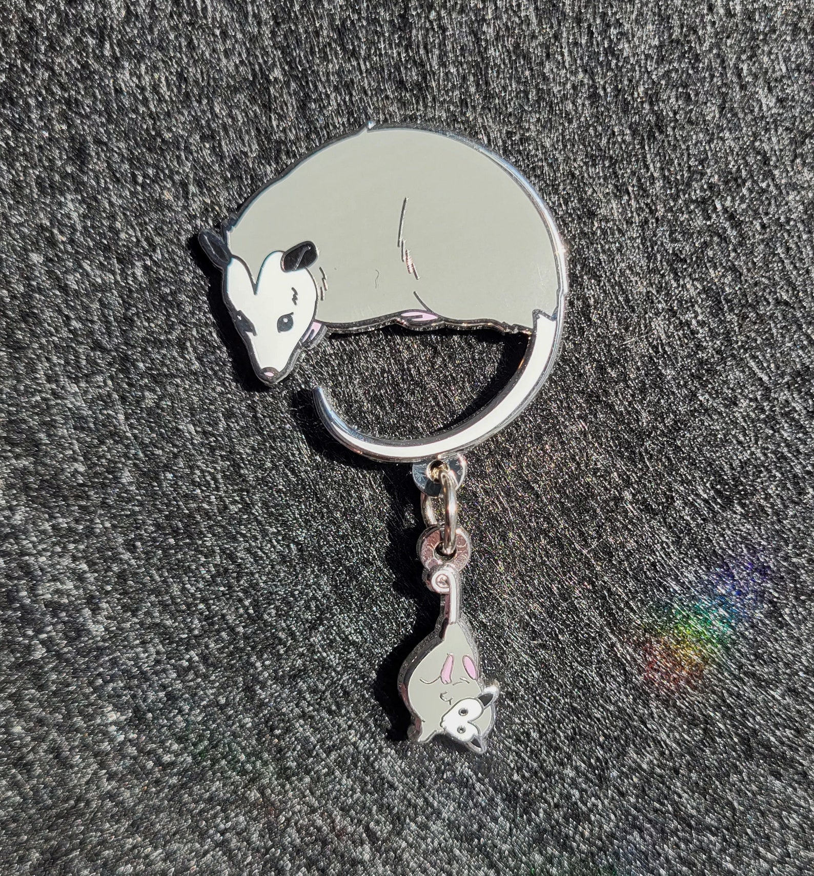 Mother and Baby Opossum Enamel Pin - Etsy