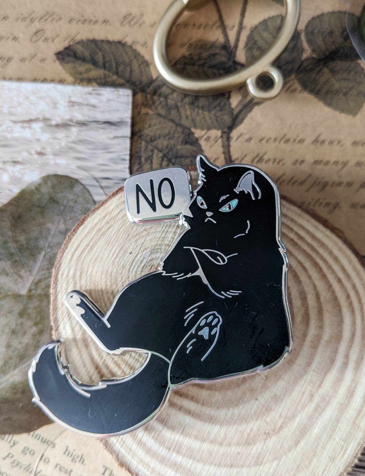NO Cat Hard Enamel Pin - Etsy