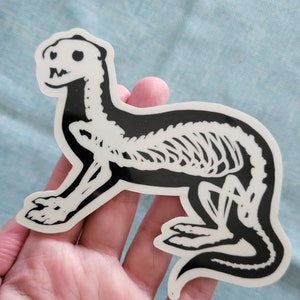 Skeleton Ferret Sticker - Etsy