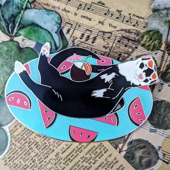 Summer Ferret Hard Enamel Pin | Etsy