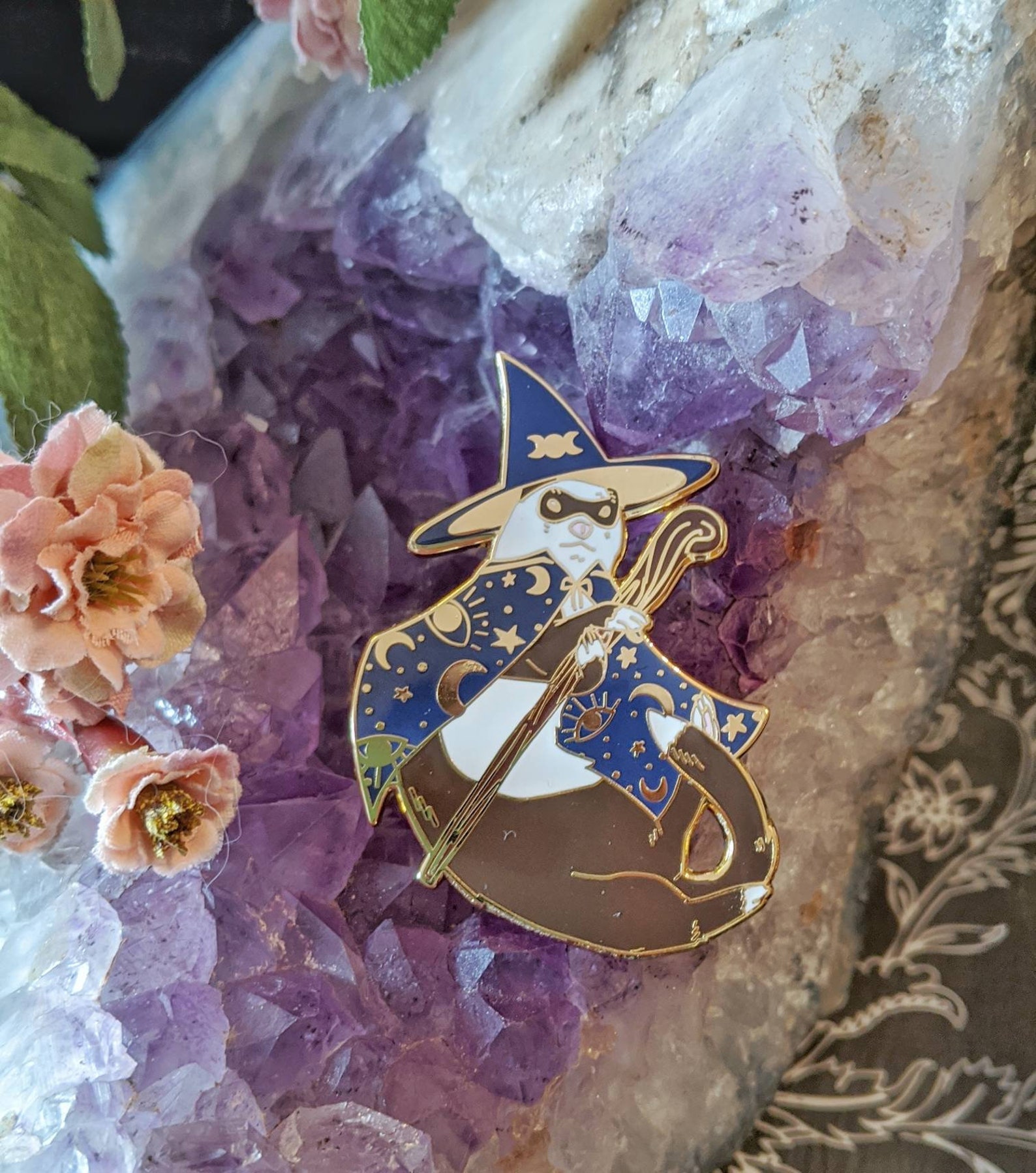 Wizard Ferret Hard Enamel Pin - Etsy