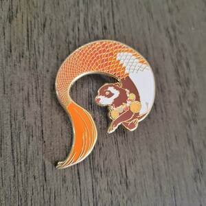Mermaid Ferret Hard Enamel Pin - Etsy