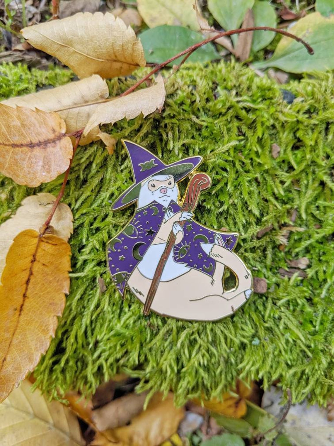 Wizard Ferret Hard Enamel Pin - Etsy