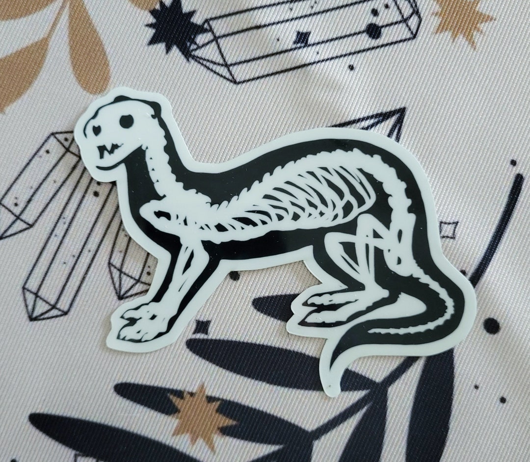 Skeleton Ferret Sticker - Etsy