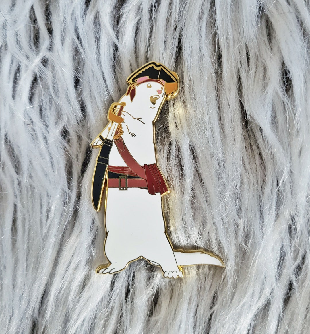 Pirate Ferret Hard Enamel Pin - Etsy