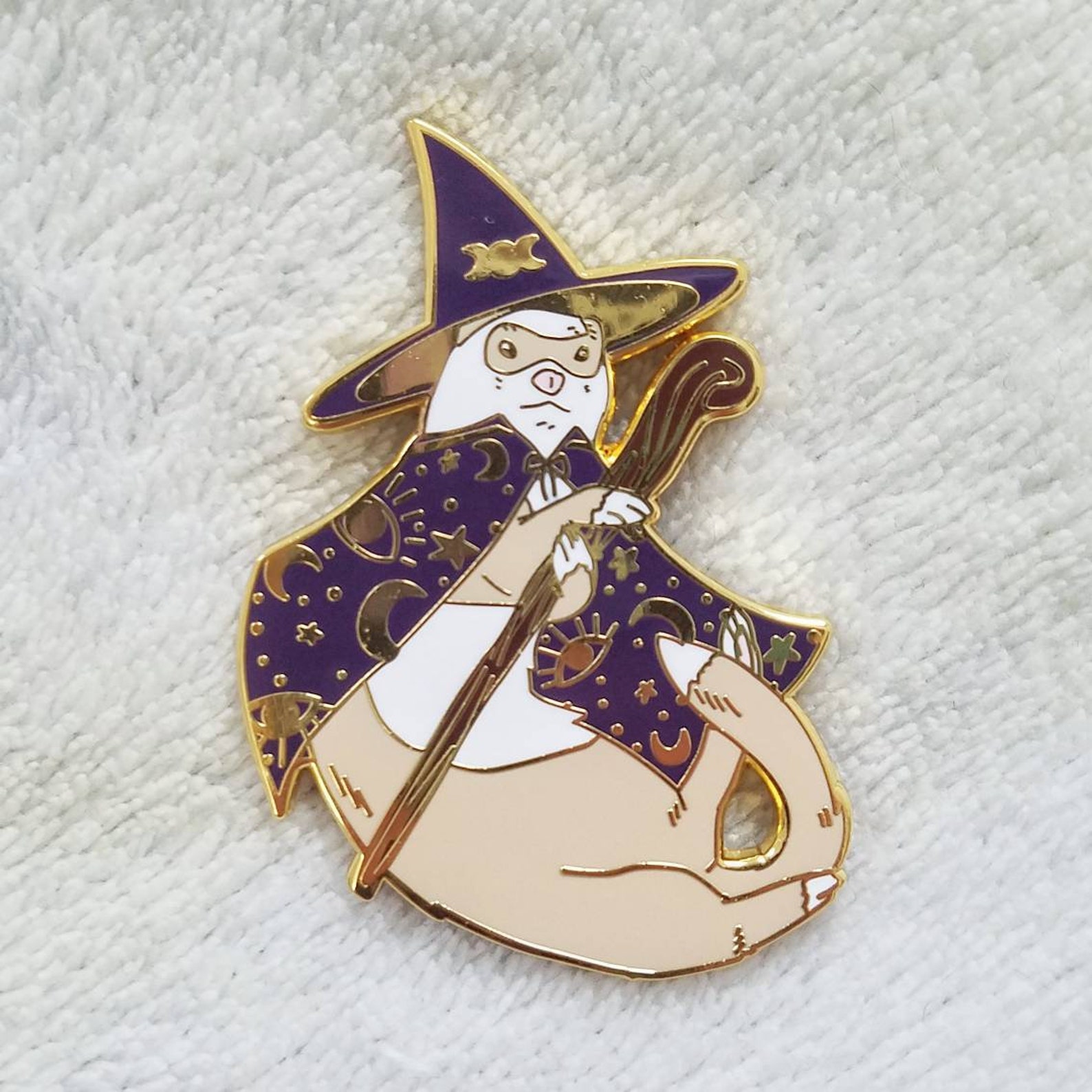Wizard Ferret Hard Enamel Pin - Etsy