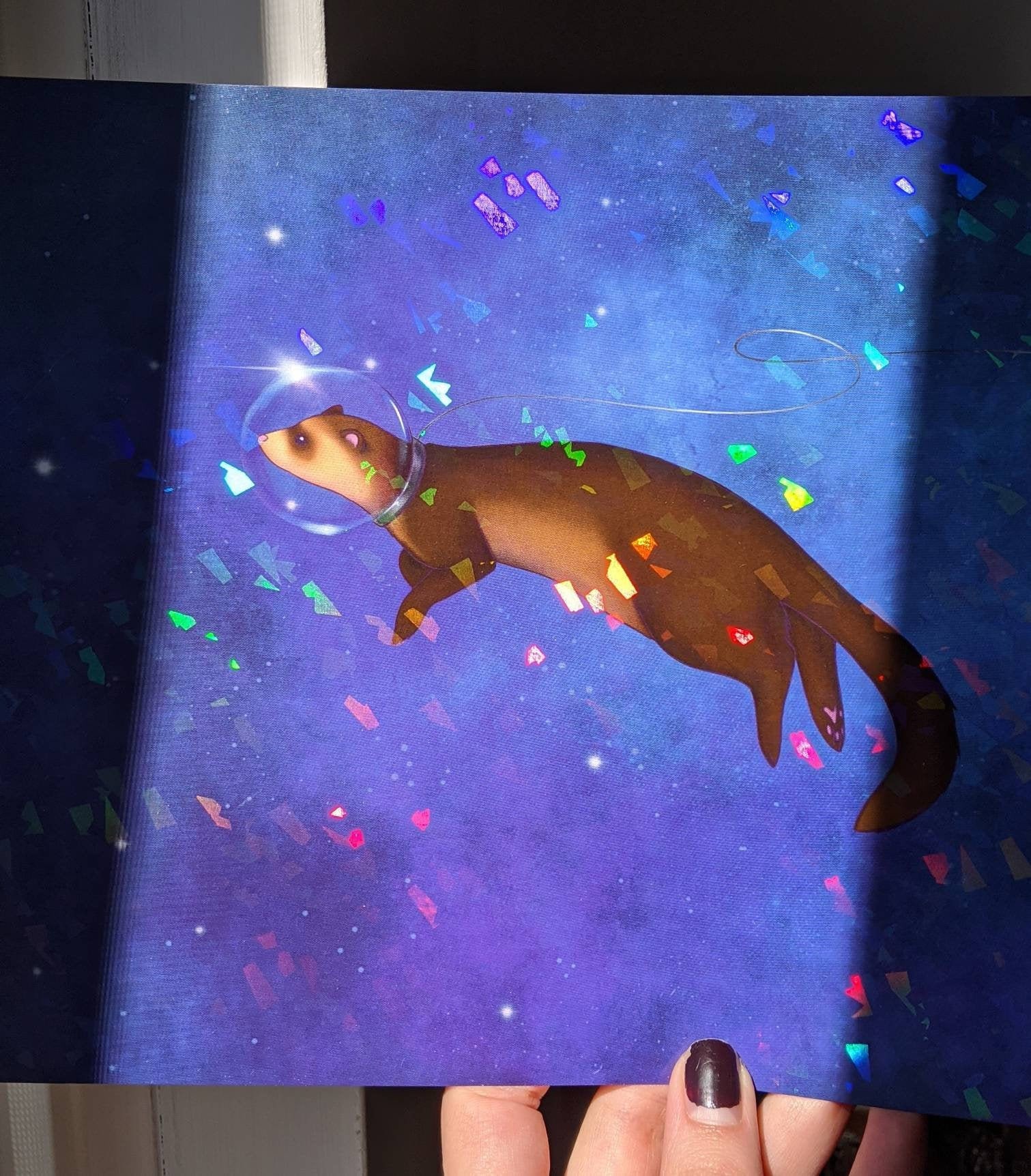 Sable Space Ferret Print | Etsy