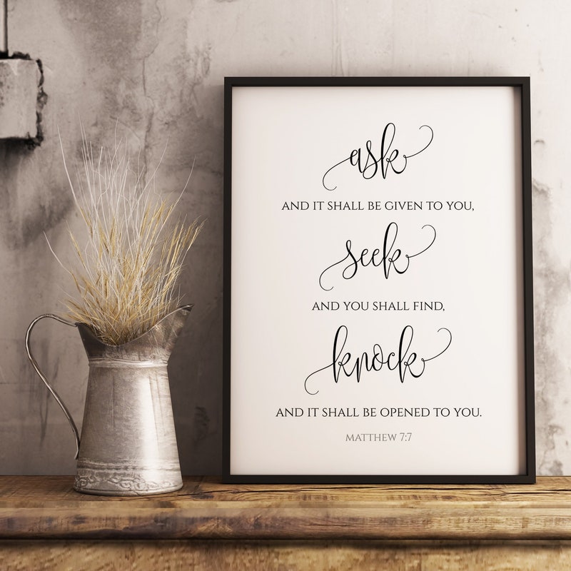Matthew 7 7 - Etsy