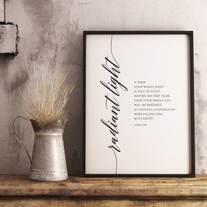 Luke 11 36 Bible Quote Print Bible Verses Scripture Svg Scripture Wall ...