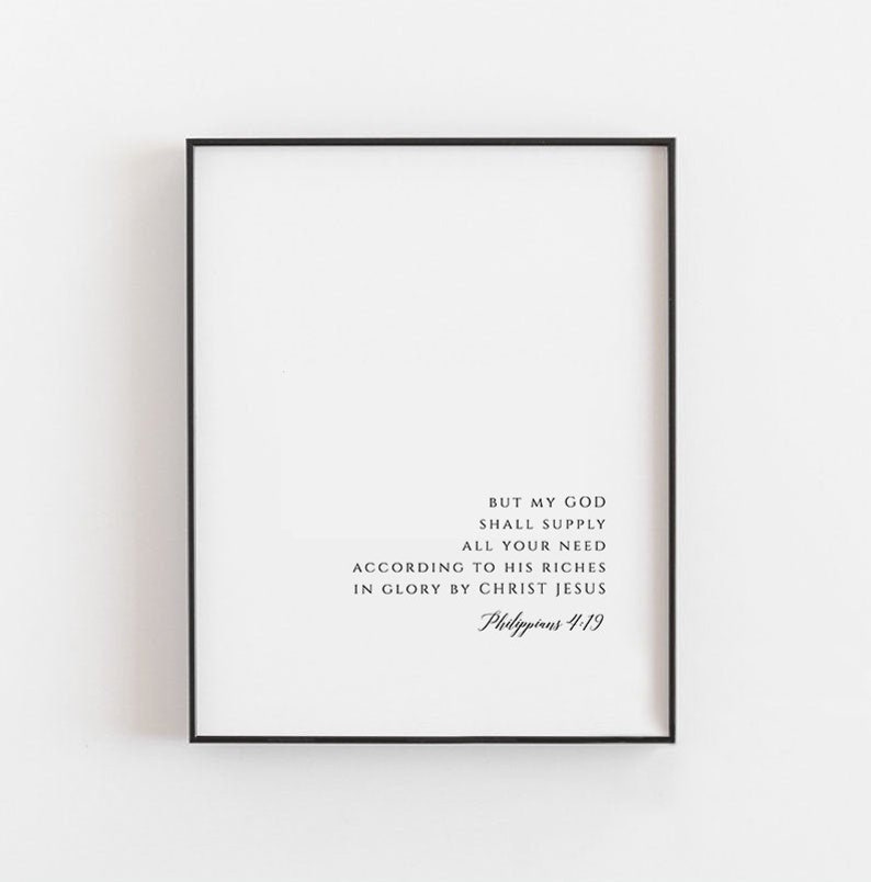 Philippians 4 Bible Verse Wall Art Scripture Wall Art - Etsy