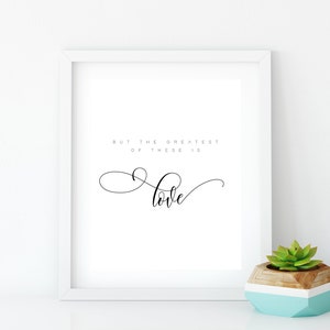 1 Corinthians 13 Bible Verse Wall Art Scripture Wall Art Love Quote ...
