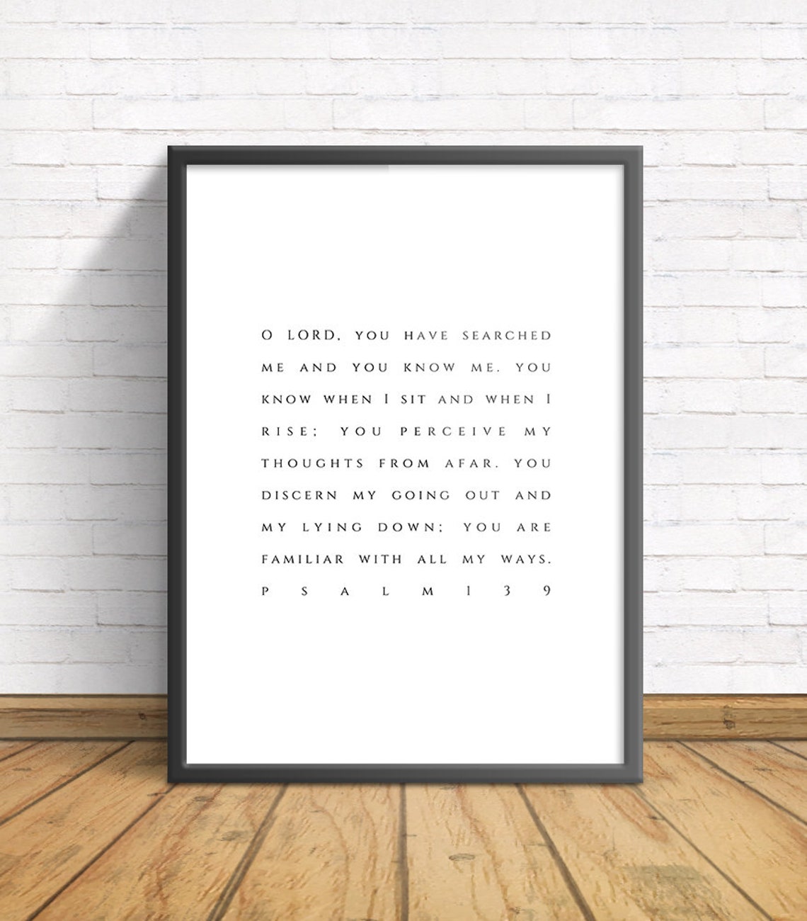 Psalm 139 Bible Verse Wall Art Modern Scripture Wall Art | Etsy