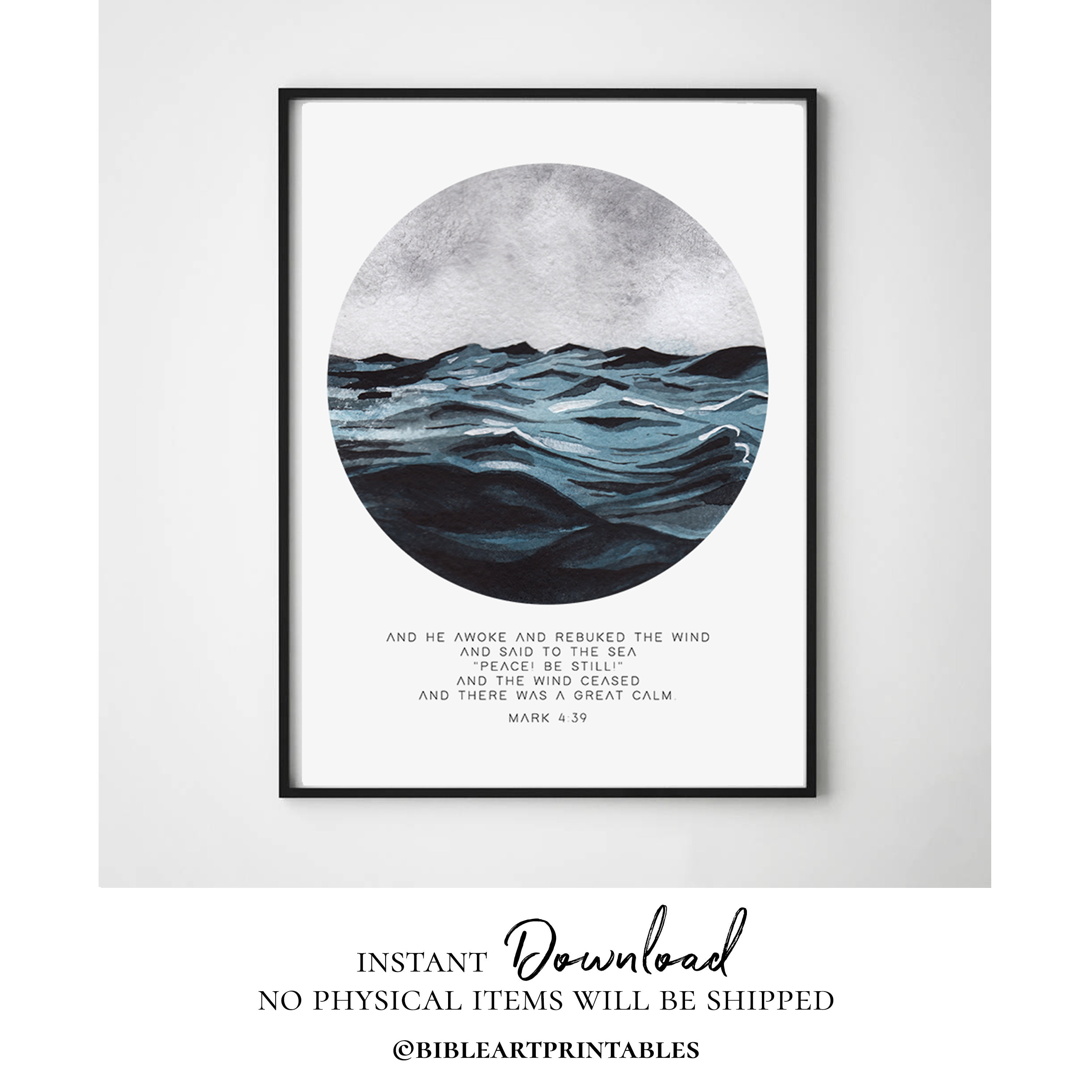 Mark 4 39 Scripture Wall Art Bible Verse Wall Art Bible Quote - Etsy