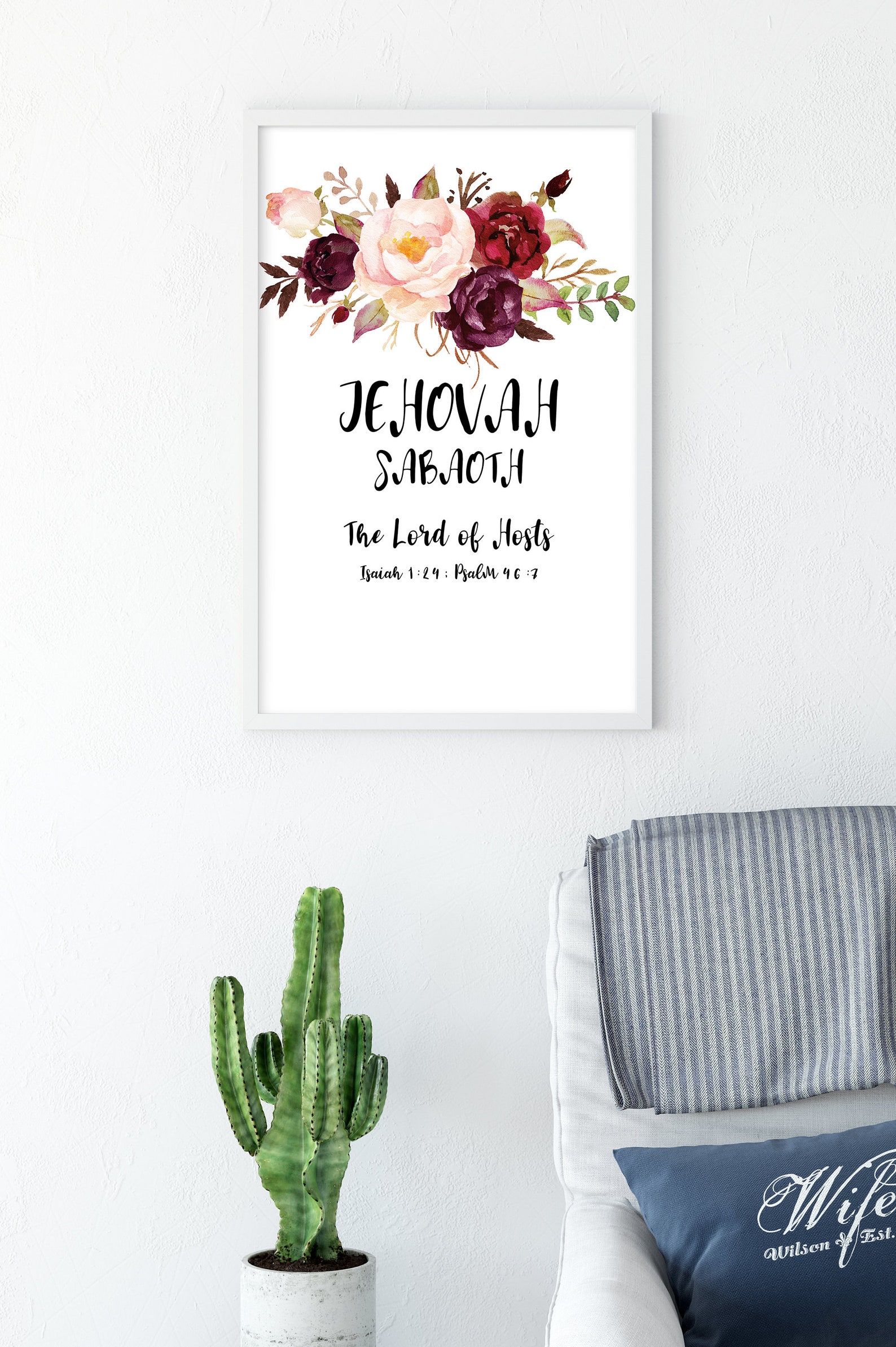 Isaiah 1 Psalm 46 Bible Verse Wall Art Scripture Wall Art - Etsy