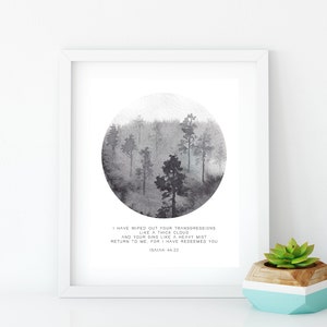 Isaiah 44 22 Scripture Wall Art Bible Verse Wall Art Bible Quote Wall ...