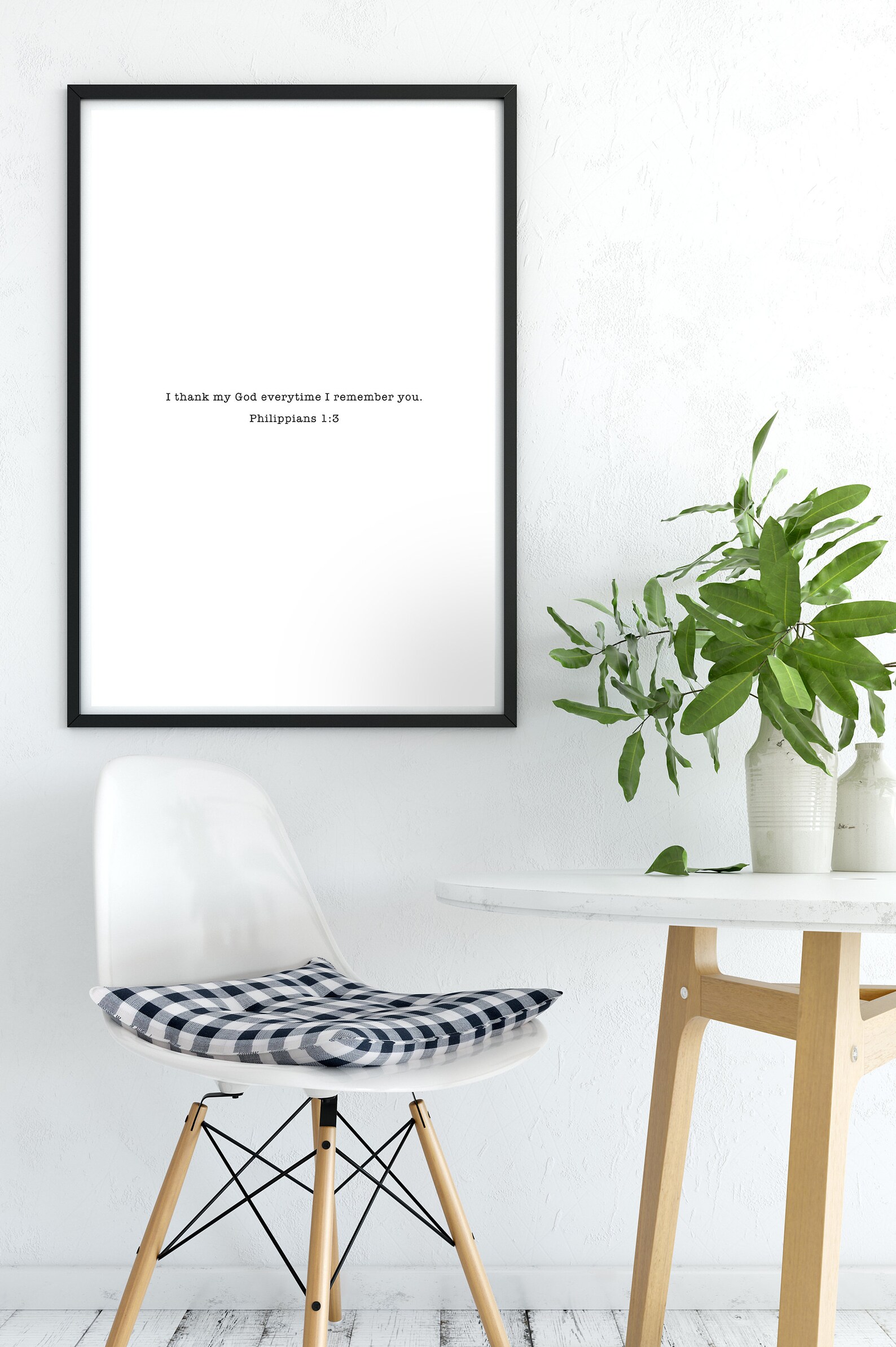 Philippians 1 3 Bible Verse Wall Art Scripture Wall Art I - Etsy