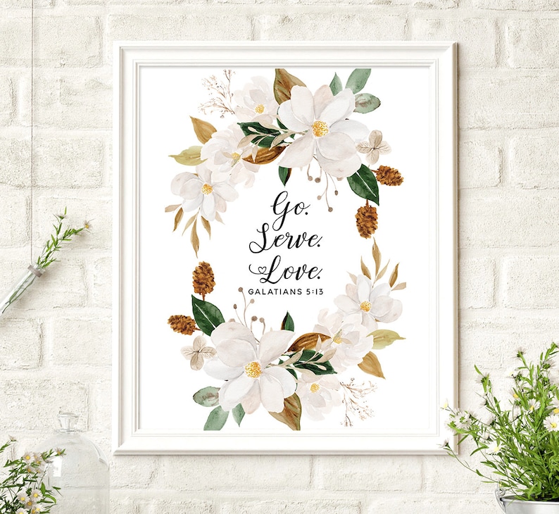 Galatians 5 Bible Verse Wall Art Scripture Wall Art Nursery - Etsy