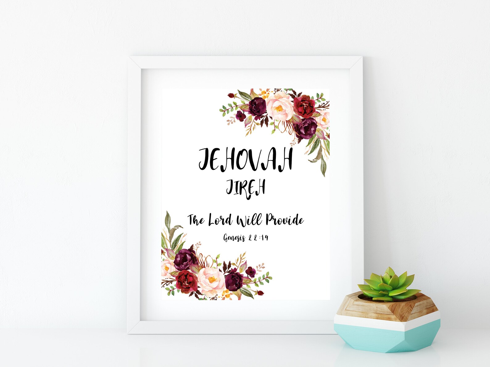 Genesis 22 Bible Verse Wall Art Scripture Wall Art Jehovah - Etsy