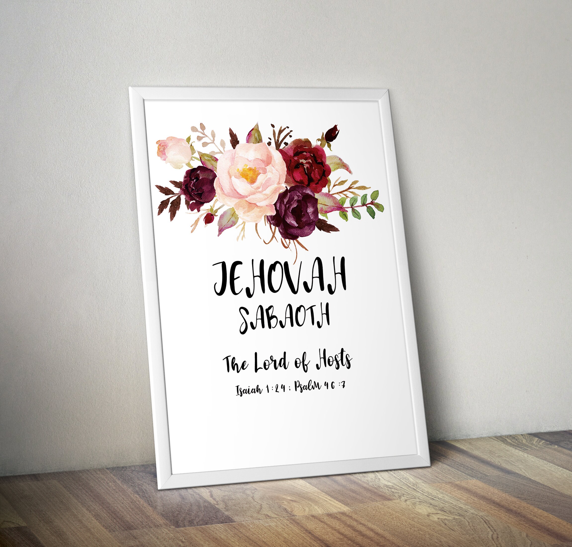 Isaiah 1 Psalm 46 Bible Verse Wall Art Scripture Wall Art | Etsy