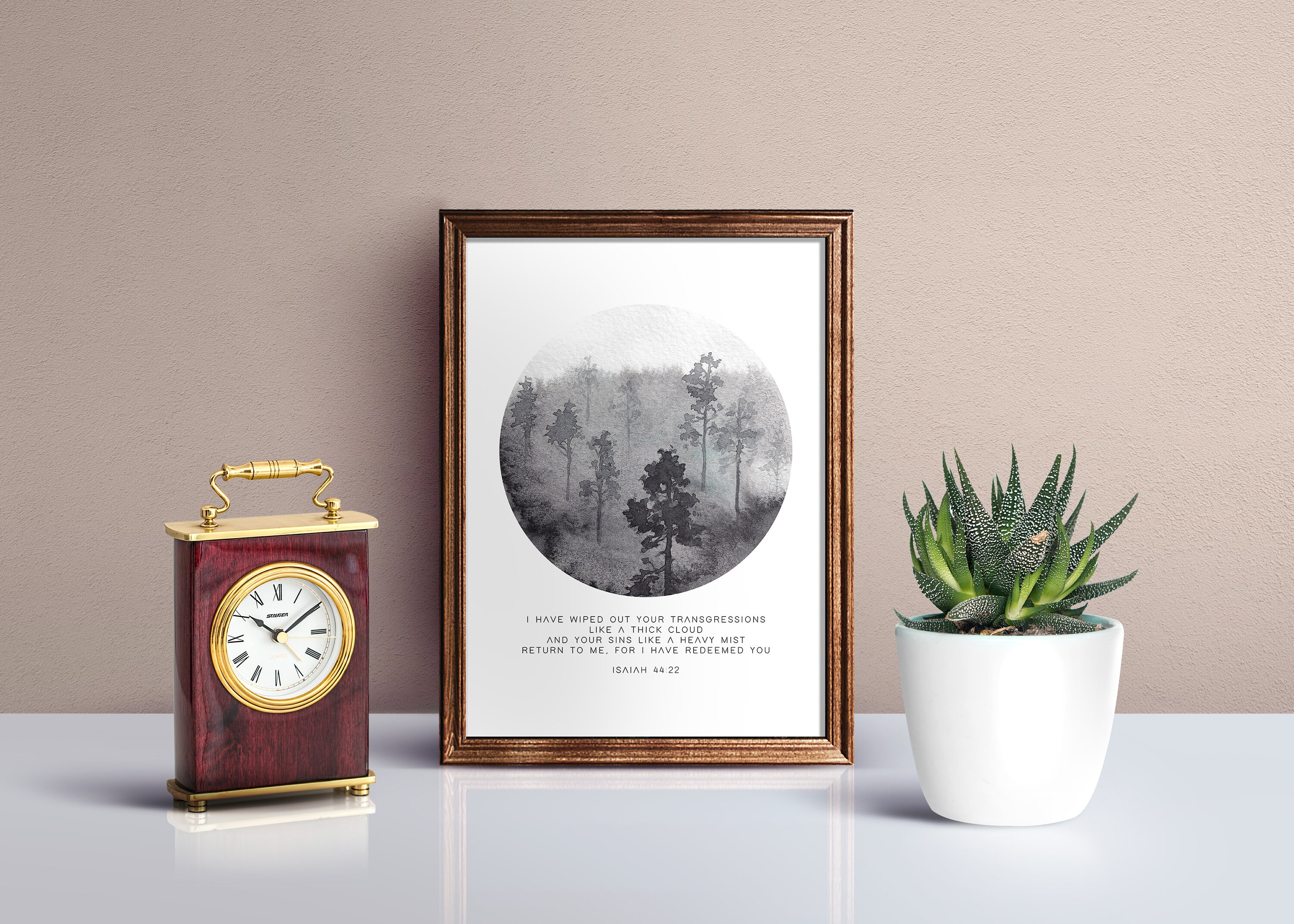 Jesaja 44 22 Schrift Wand Kunst Bibel Vers Wand Kunst Bibel | Etsy