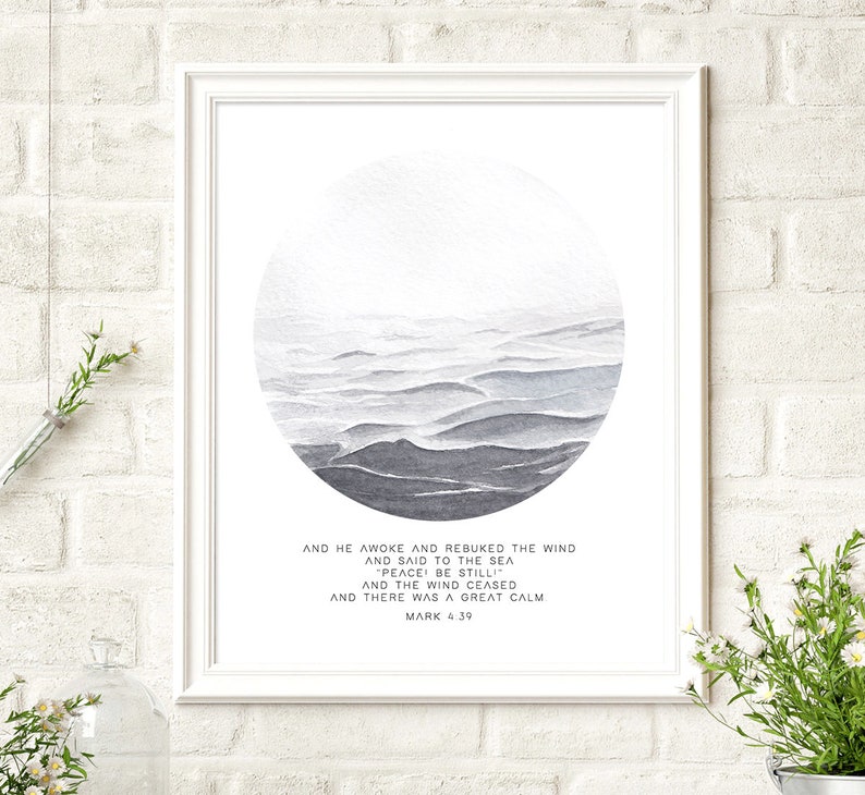 Mark 4 39 Scripture Wall Art Bible Verse Wall Art Bible Quote - Etsy