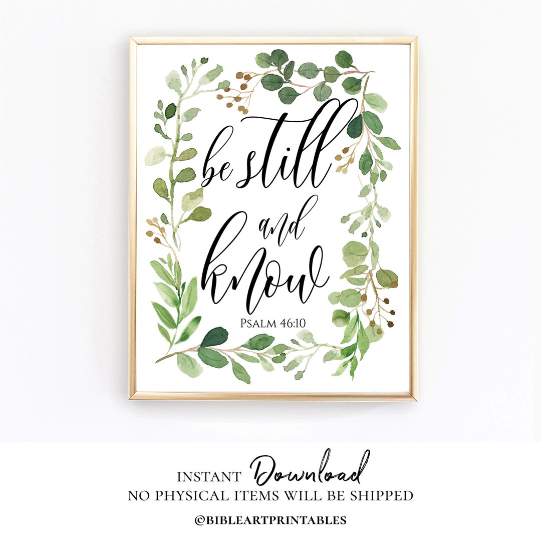 Scripture Wall Art Bible Verse Wall Art Bible Quote Wall Art Be Still ...